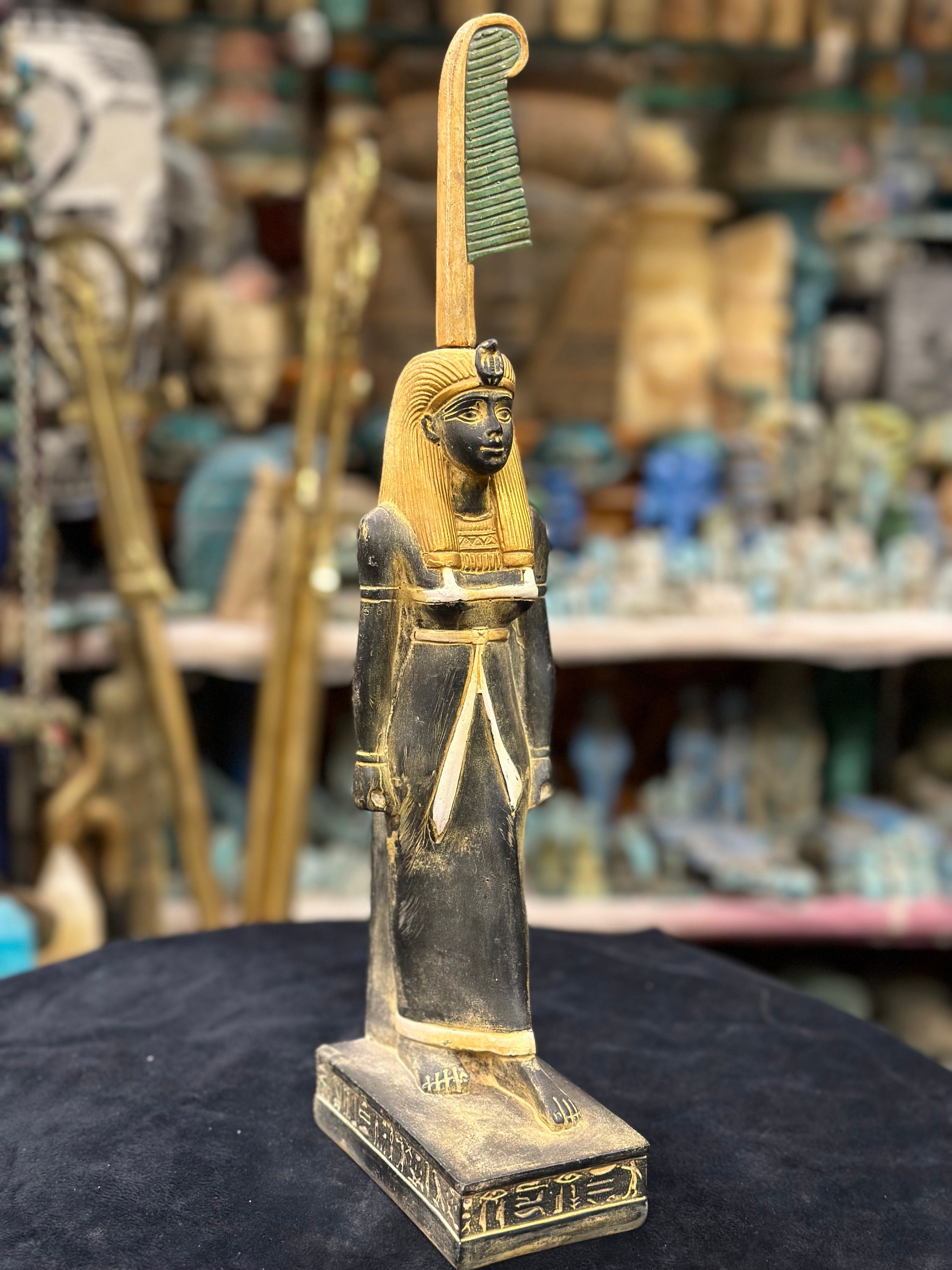 Vintage Egyptian Maat Statue – Goddess of Truth, Justice Sculpture - Etsy