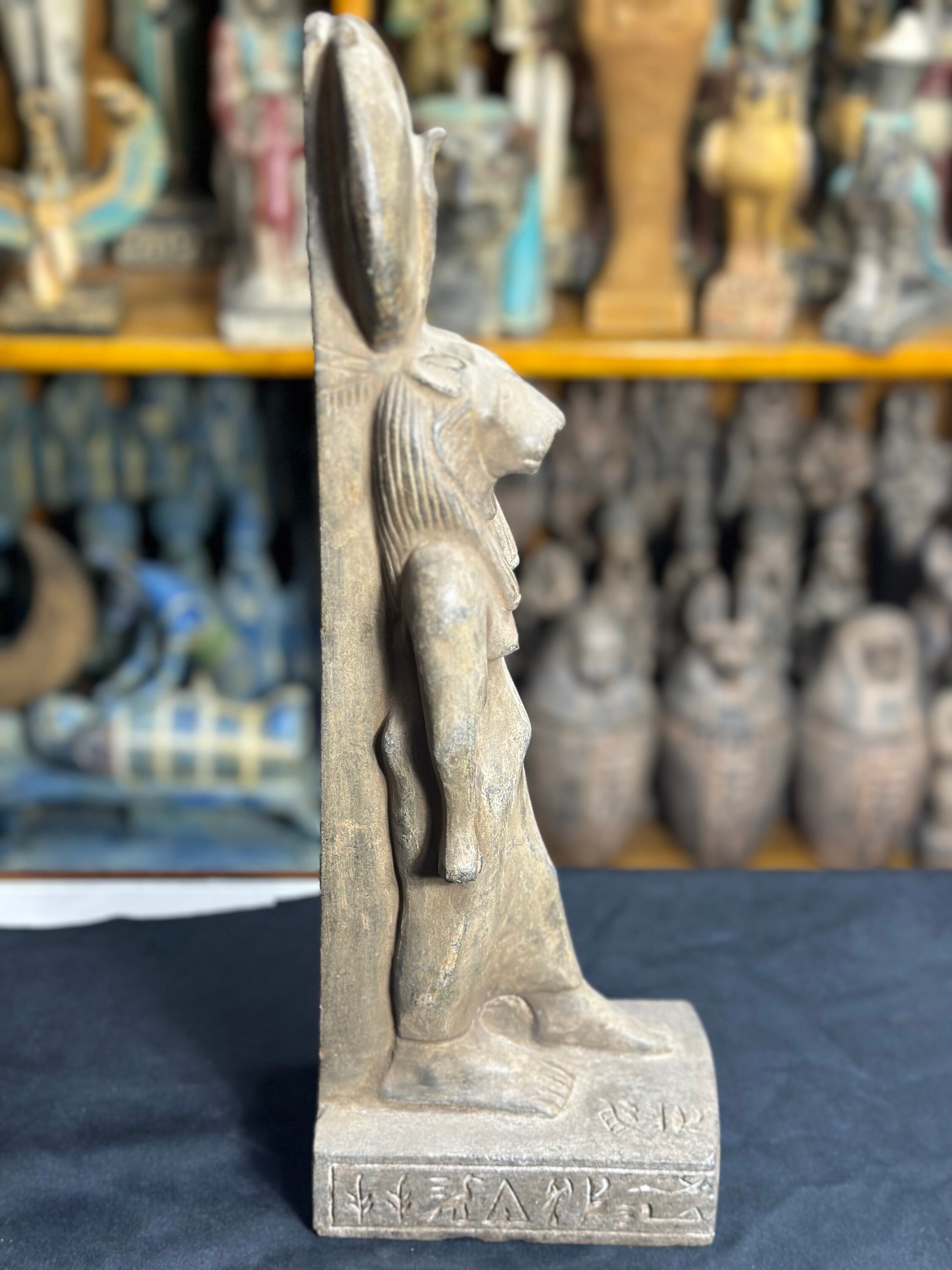 Hand Carved Basalt Stone Sekhmet Statue – Egyptian Goddess of War - Etsy