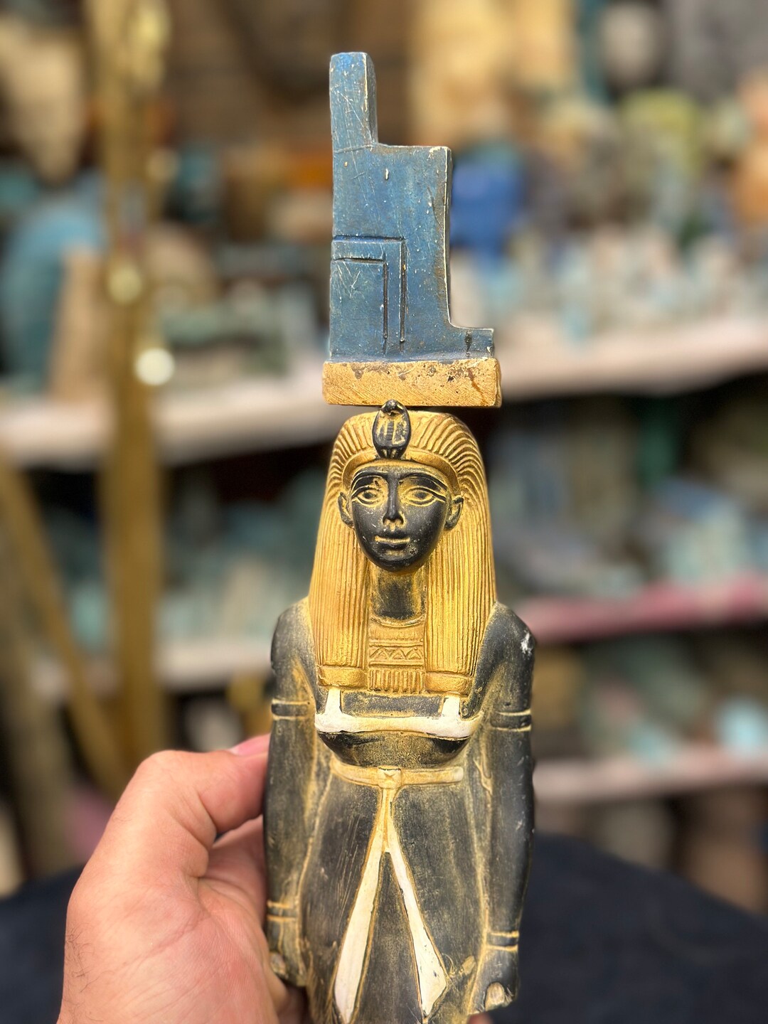 Isis-vintage Statue of Isis the Egyptian Goddess of Love,beauty ...