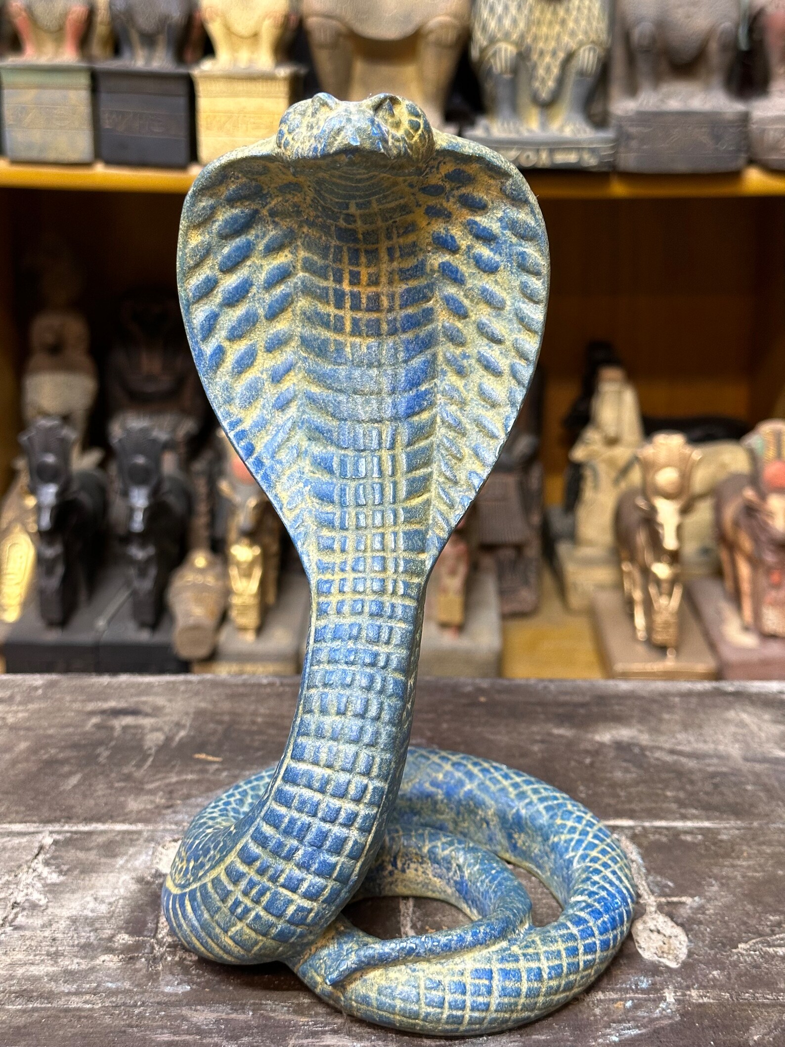 Handmade Uraeus Cobra Statue – Egyptian Serpent Deity Carving - Etsy