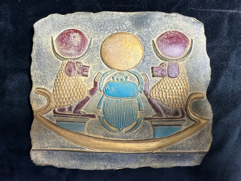 Relief-painting of the God Thoth and God - Etsy