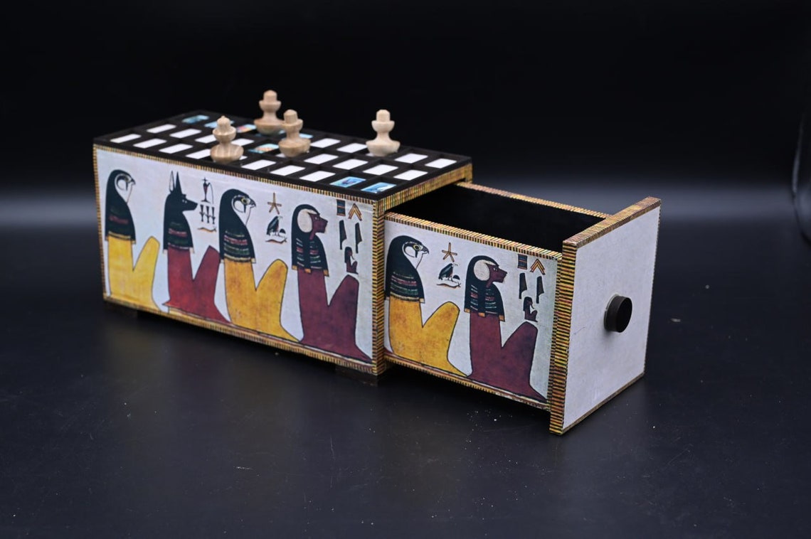 Senet Game-ancient Egyptian Games-egyptian Senet Game Board -king ...