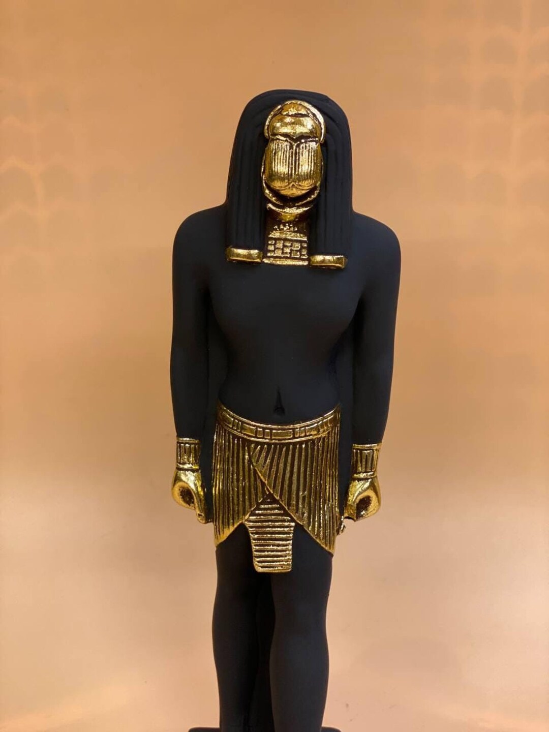 Egyptian Scarab Statue: Human Form Beetle, Handmade Replica - Etsy