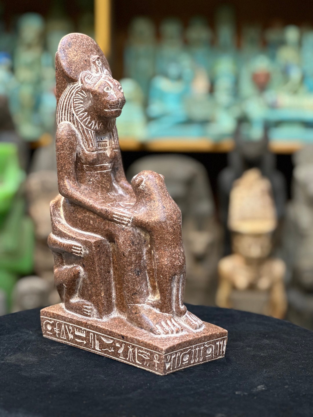 Handmade Stone Sekhmet Statue, Egyptian Goddess of War - Etsy