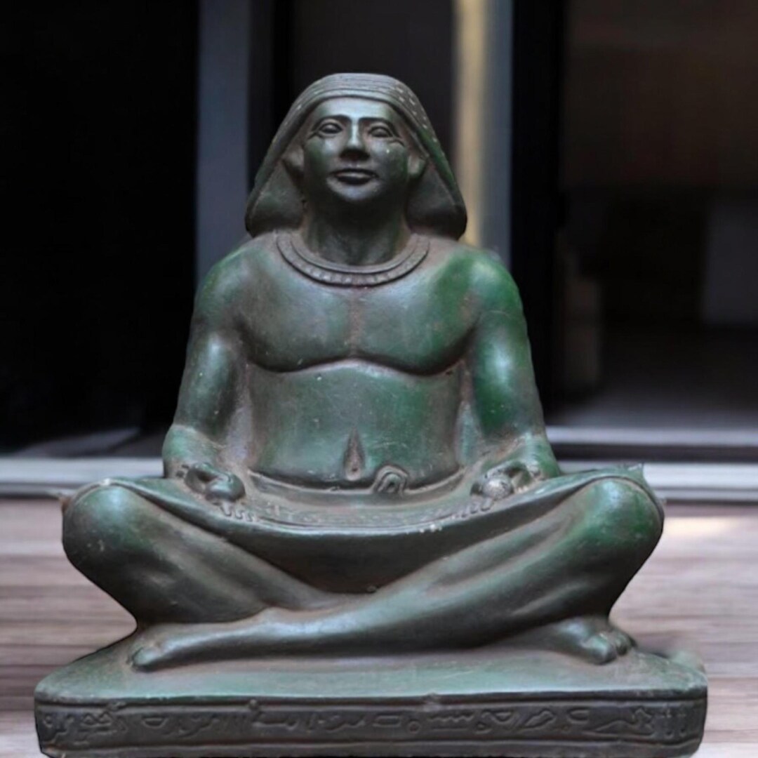 Unique Egyptian Scribe Statue-egyptian Stone Scribe Statue-handcrafted ...
