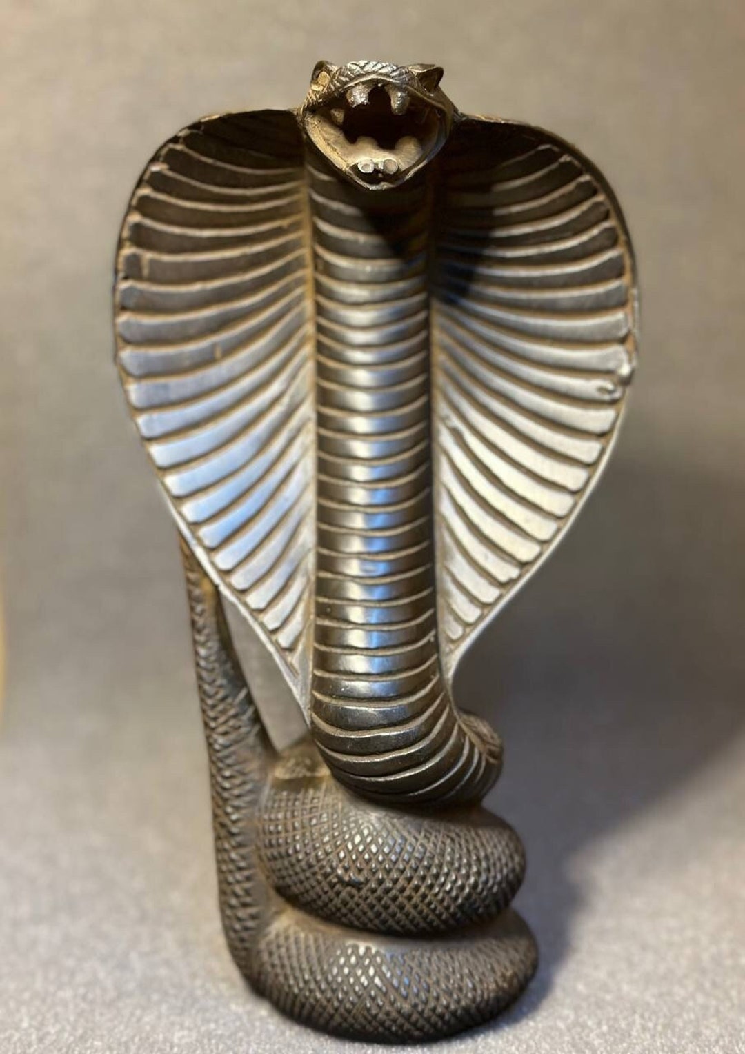 Stunning Black Cobra Statue, One of the Most Important Protective Gods ...