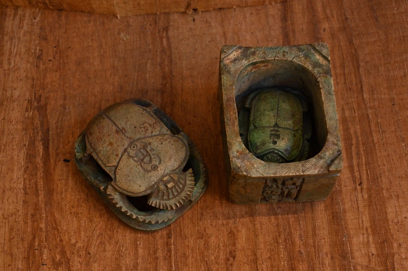 Amazing Scarab Box Symbols of Good Luck Protection Stone - Etsy