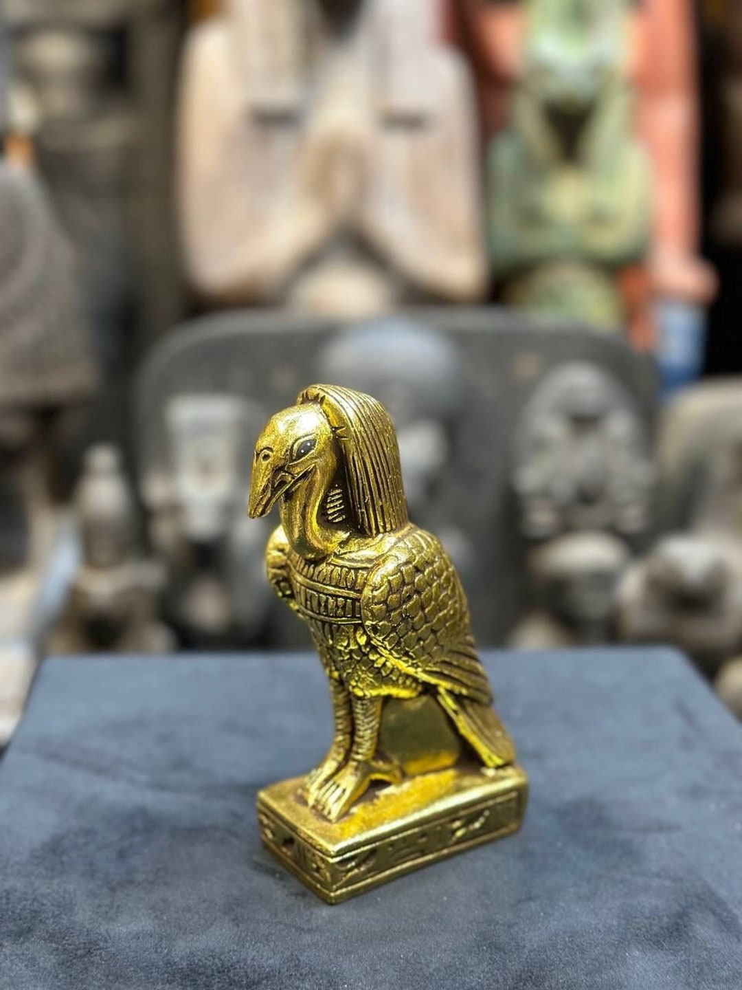 Golden Statue of Thoth-god Baboon-symbol of Wisdom Writing-the Moon ...