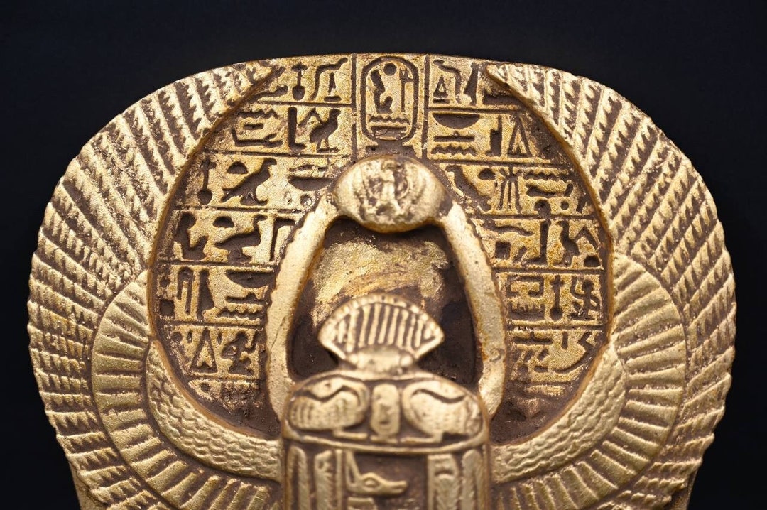 Egyptian Winged Scarab, Egyptian Winged Scarab With Sun Disk. - Etsy