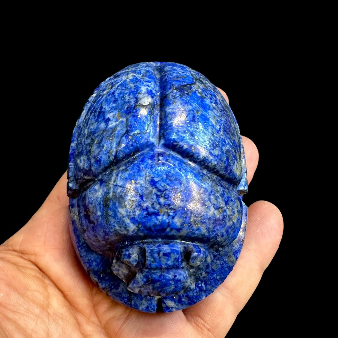 Hand-carved Lapis Lazuli Scarab, Egyptian Antiquity Symbol - Etsy