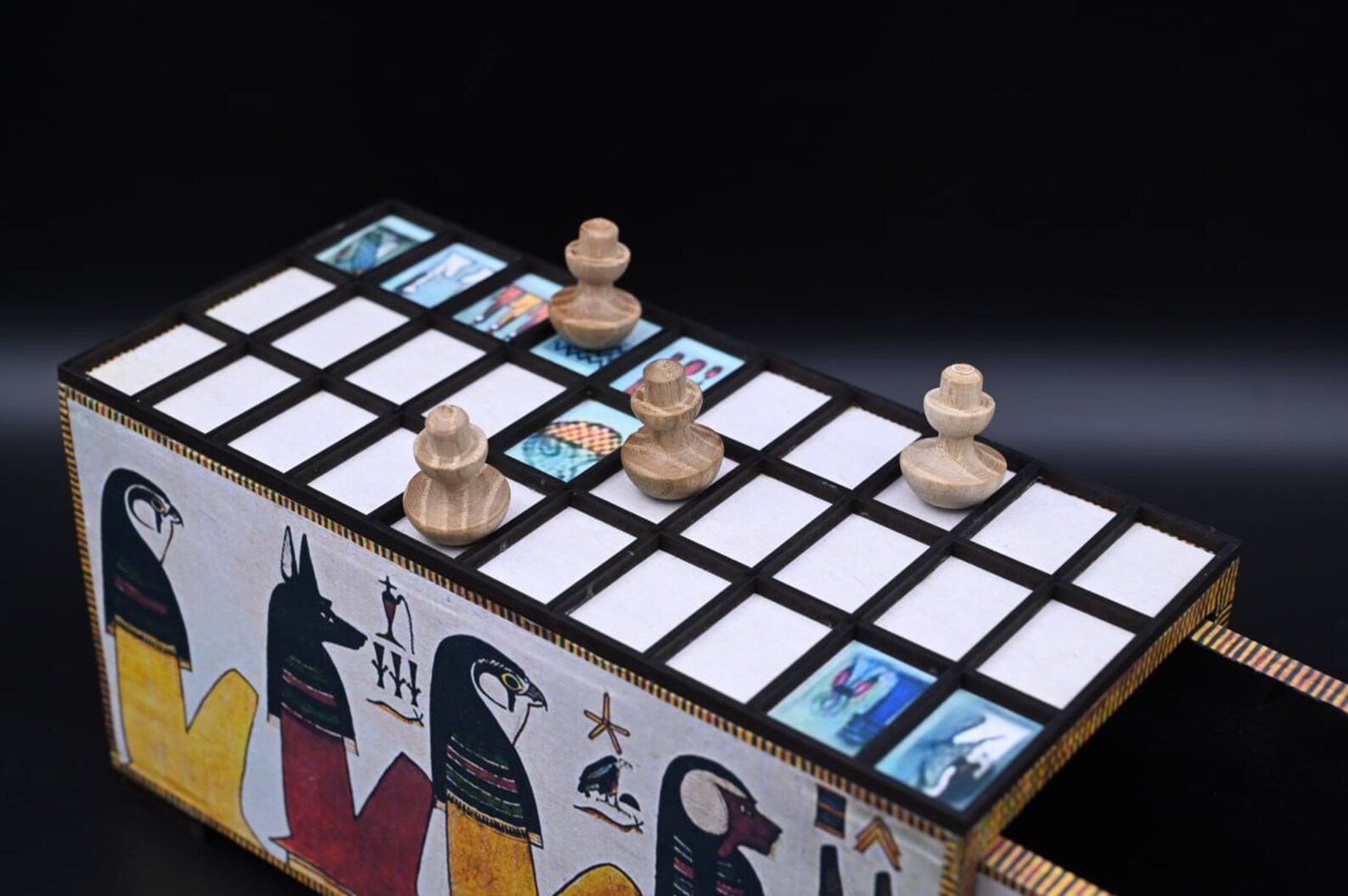 Senet Game-ancient Egyptian Games-egyptian Senet Game Board -king ...