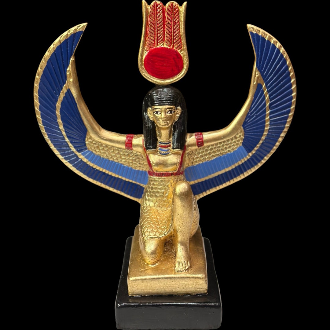 Golden Isis Statue, Egyptian Goddess Sculpture, Antique Replica - Etsy