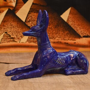 Anubis Statue Made of Lapis Lazuli/handicraft/egyptian Pharaonic ...