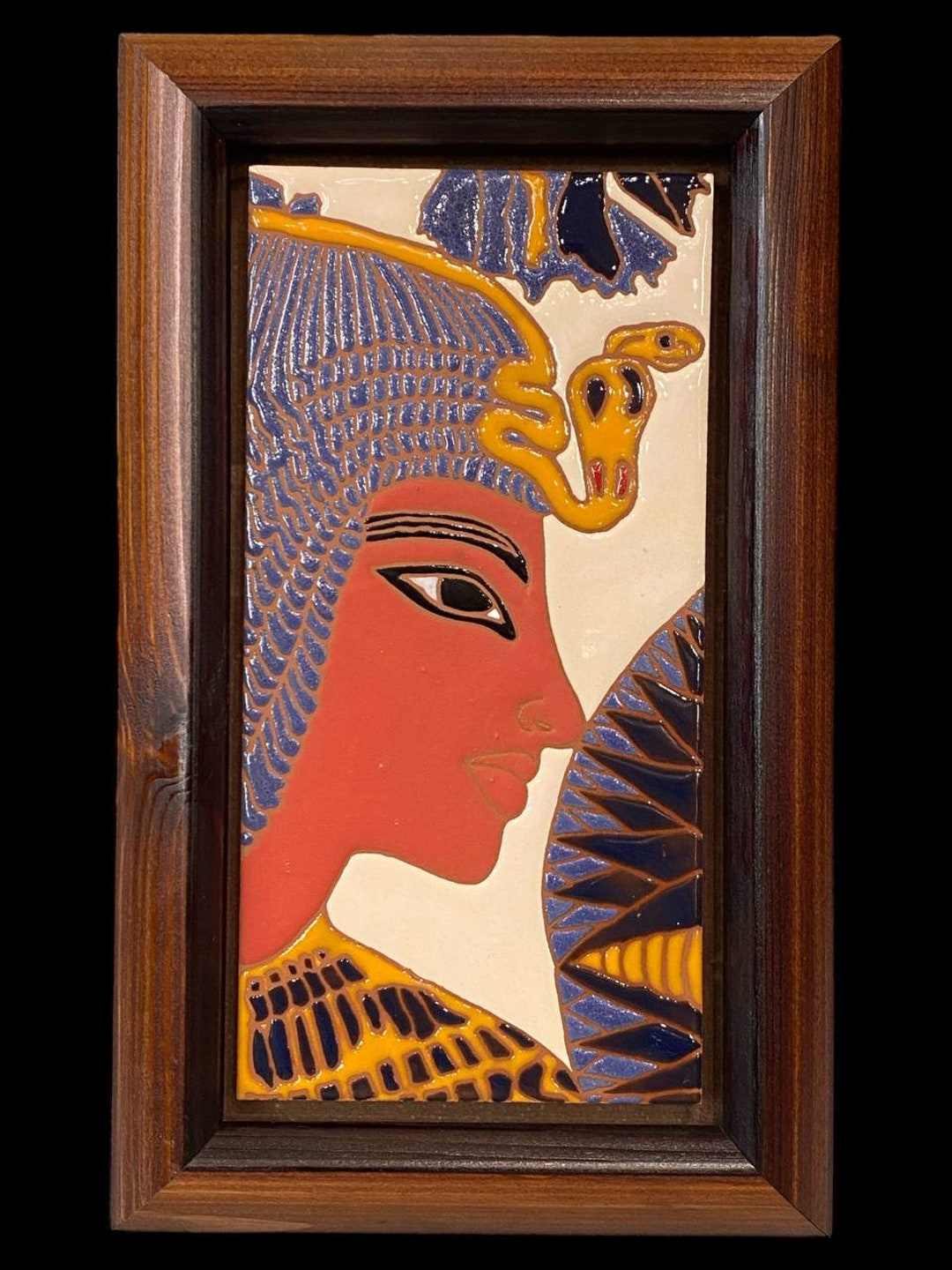 Queen Cleopatra Ceramic Wall Art Frame - Ancient Egyptian Decor - Etsy