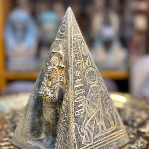 Egyptian Black Stone Pyramid - Handcrafted Monument With Stunning ...