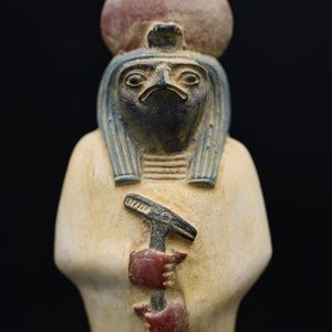 Vintage Egyptian God Horus Statue, Handmade Sculpture - Etsy
