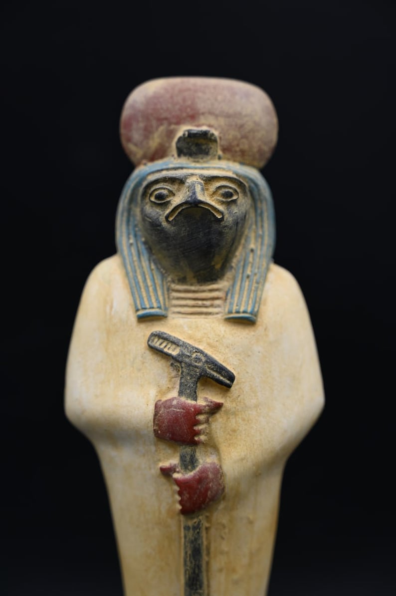 Vintage Egyptian God Horus Statue, Handmade Sculpture - Etsy