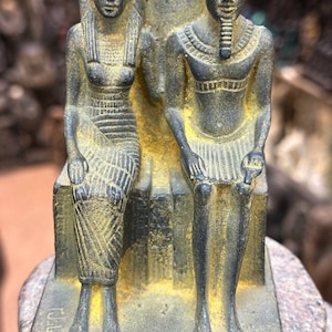 Amun Antique Amun Ra and His Wife Mut Statue Ancient Egyptian Mythology ...