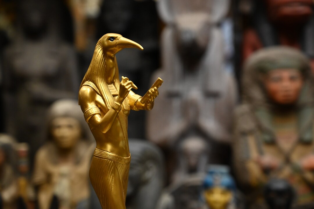 Nice Statue of Thoth Egyptian God of Magic,writing and Science ...