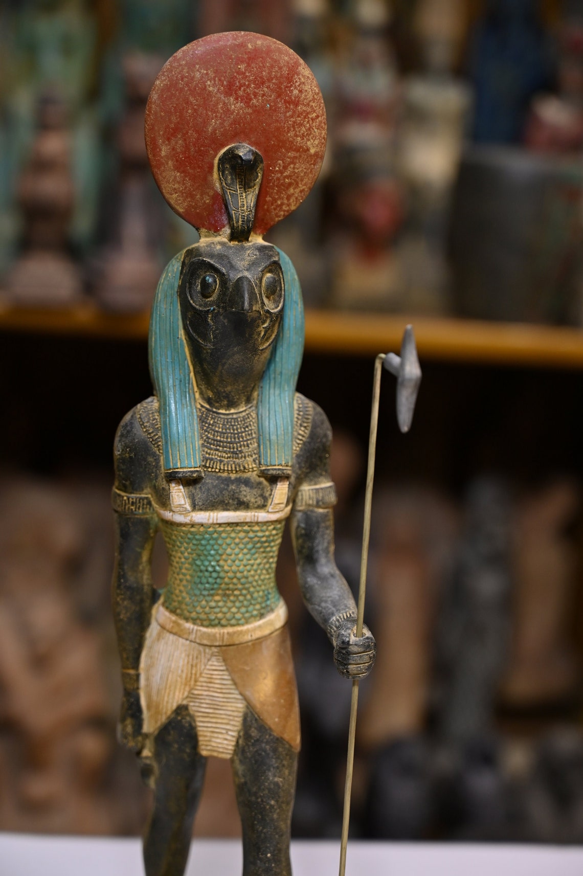 Solid Stone Egyptian God Ra Statue - Handmade Mythology Sculpture - Etsy