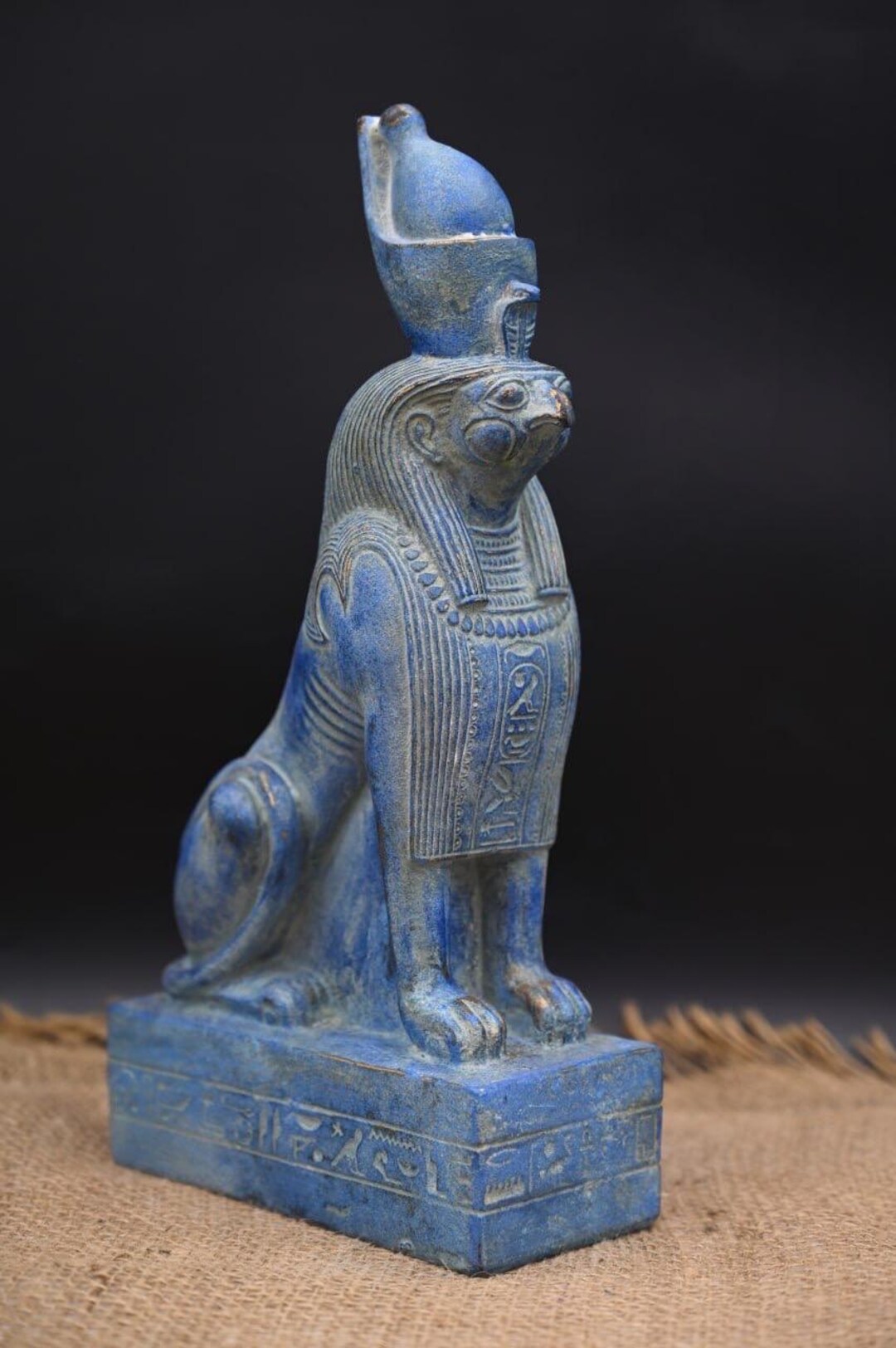 Blue Horus Statue 30 Cm-hand-carved Egyptian God With Falcon Head ...