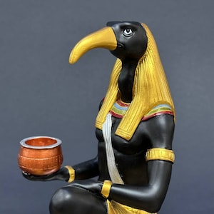 Egyptian God Thoth Candle Holder Statue, Ancient Ibis God of Wisdom - Etsy