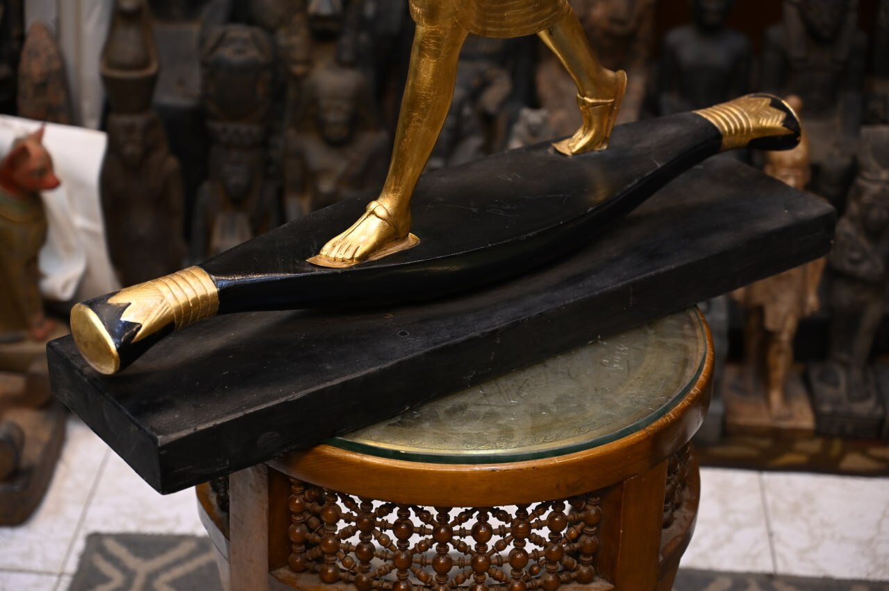 Tutankhamun - Tutankhamun Statue on a Reed Float - Egyptian Mythology ...