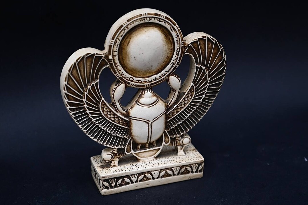 Egyptian Winged Scarab Beetle With Sun Disk - Etsy