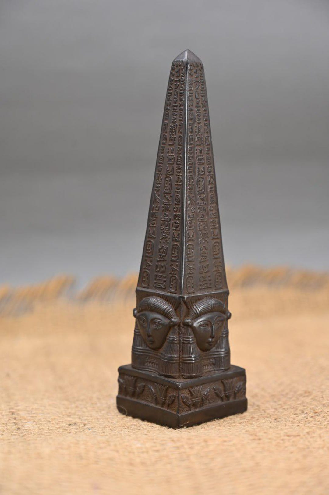 Handcrafted Basalt Ramses Obelisk: Egyptian Home Decor - Etsy