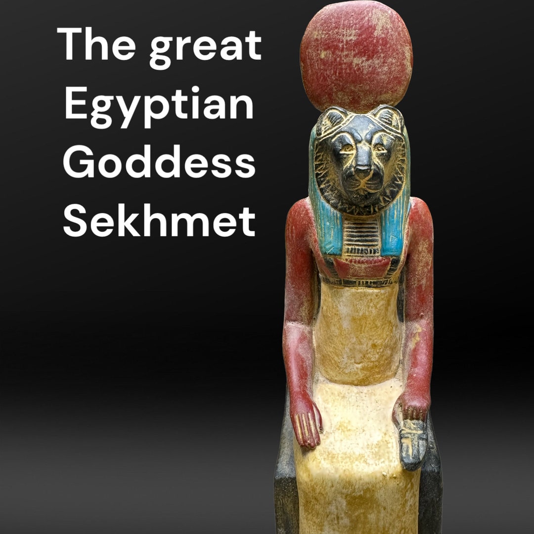 Marvellous Sekhmet Statue-sitting Stone One-sculpture Egyptian Deity ...