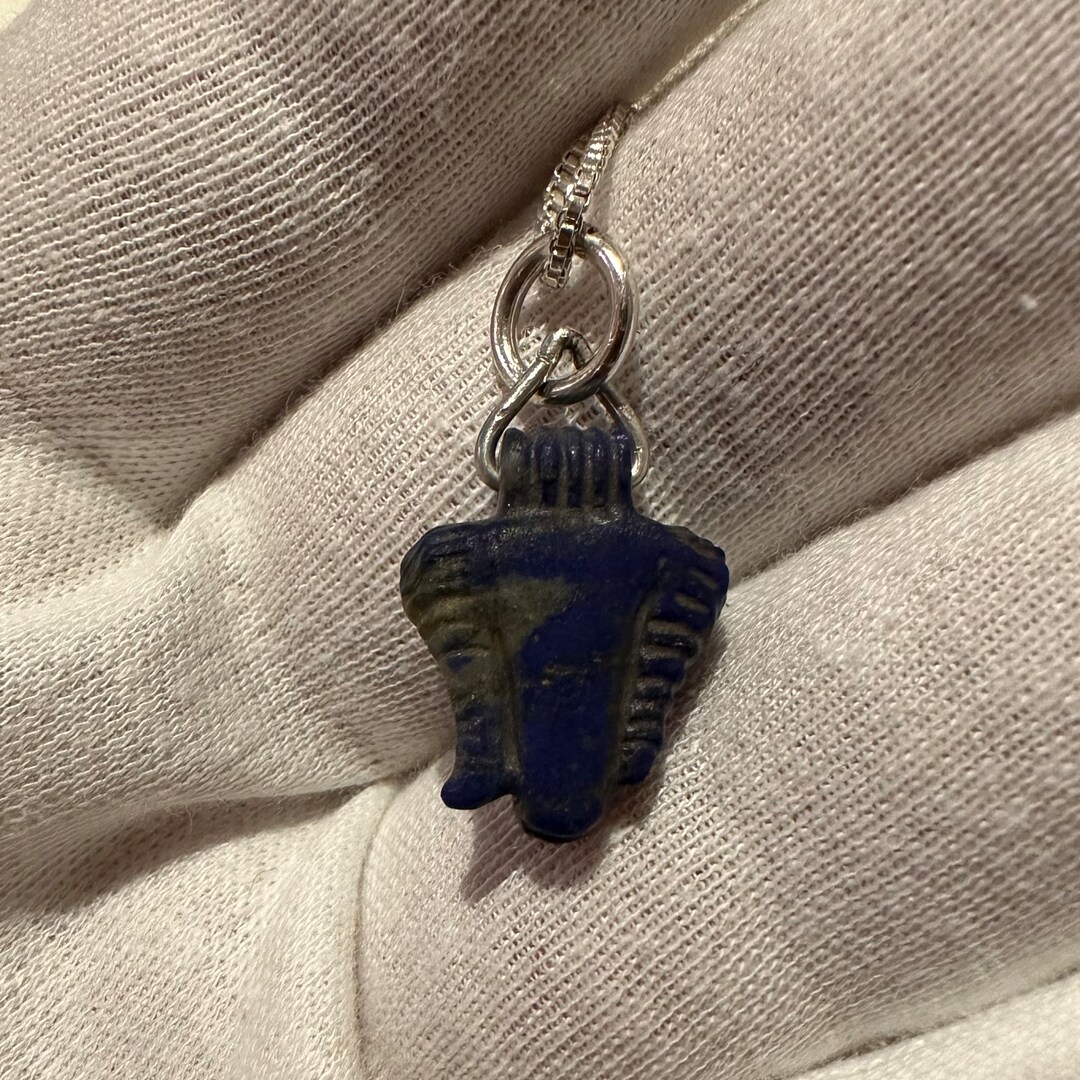 Lapis Lazuli Khnum Amulet – Hand Carved Egyptian God Pendant - Etsy