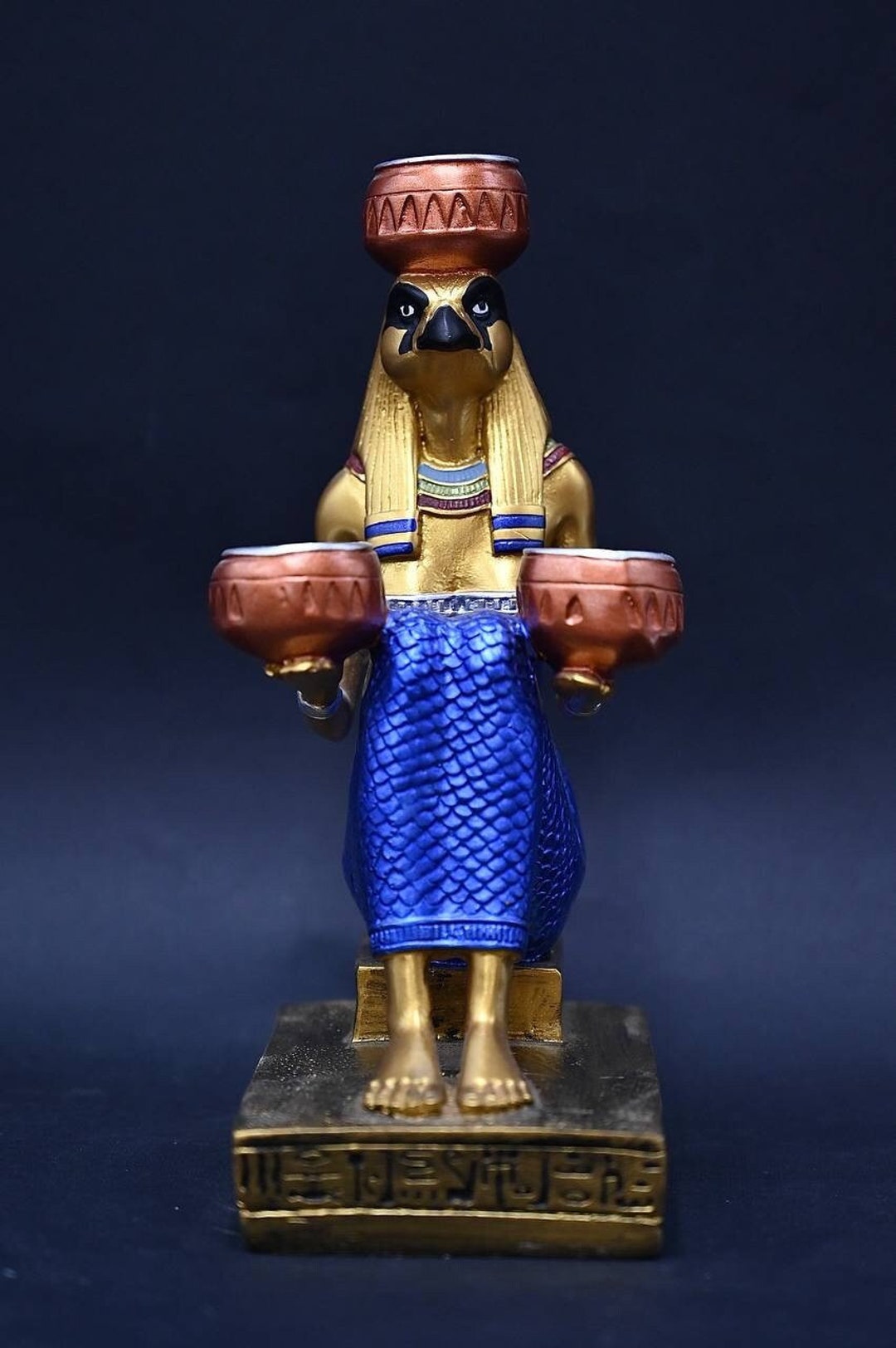 Ancient Egyptian Falcon God Horus Candle Holder. Egyption Horus God of ...