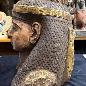 Great Head of Queen Ti Egyptian Sculptures of Colored Limestone ...
