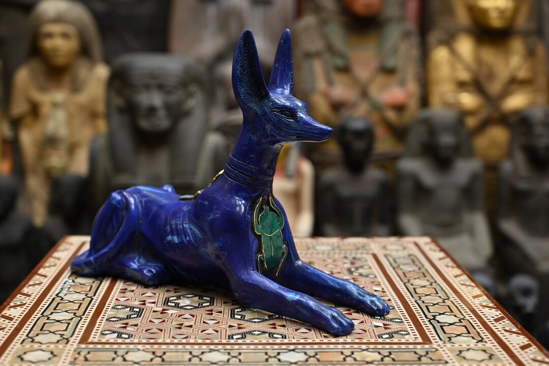 Amazing Anubis Statue Made of Lapis Lazuli/handicraft/egyptian ...