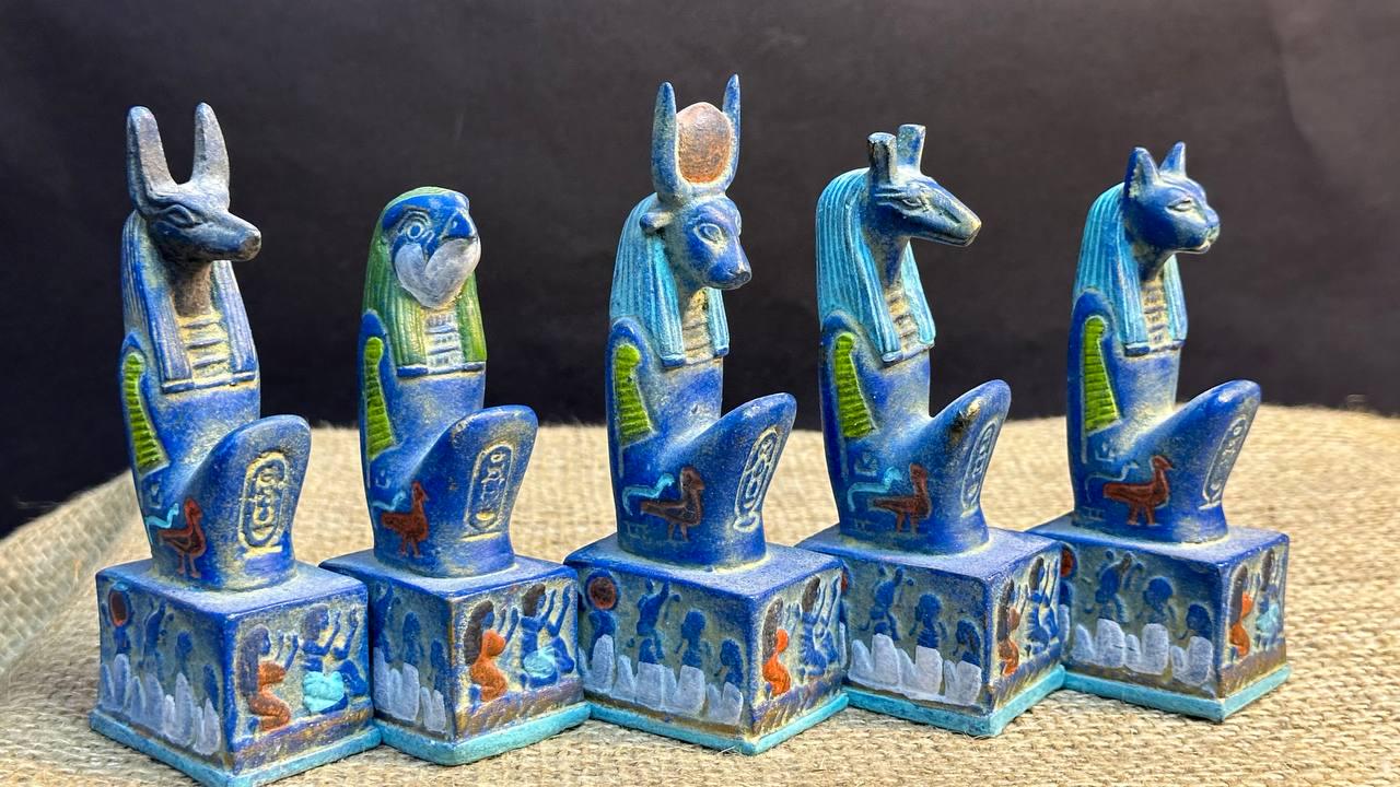 Egyptian Mythology God Statue Collection, Handmade Replica BC - Etsy