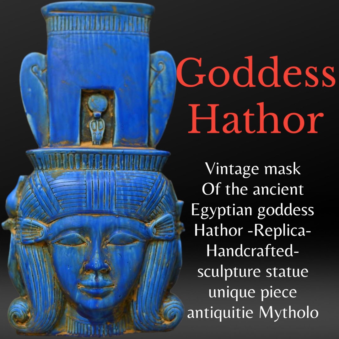 Hathor-vintage Mask-goddess of Beauty,happiness in Ancient Egyptian ...
