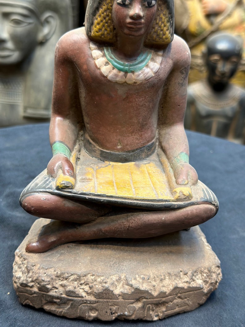 Handmade Egyptian Scribe Statue, Ancient Replica - Etsy