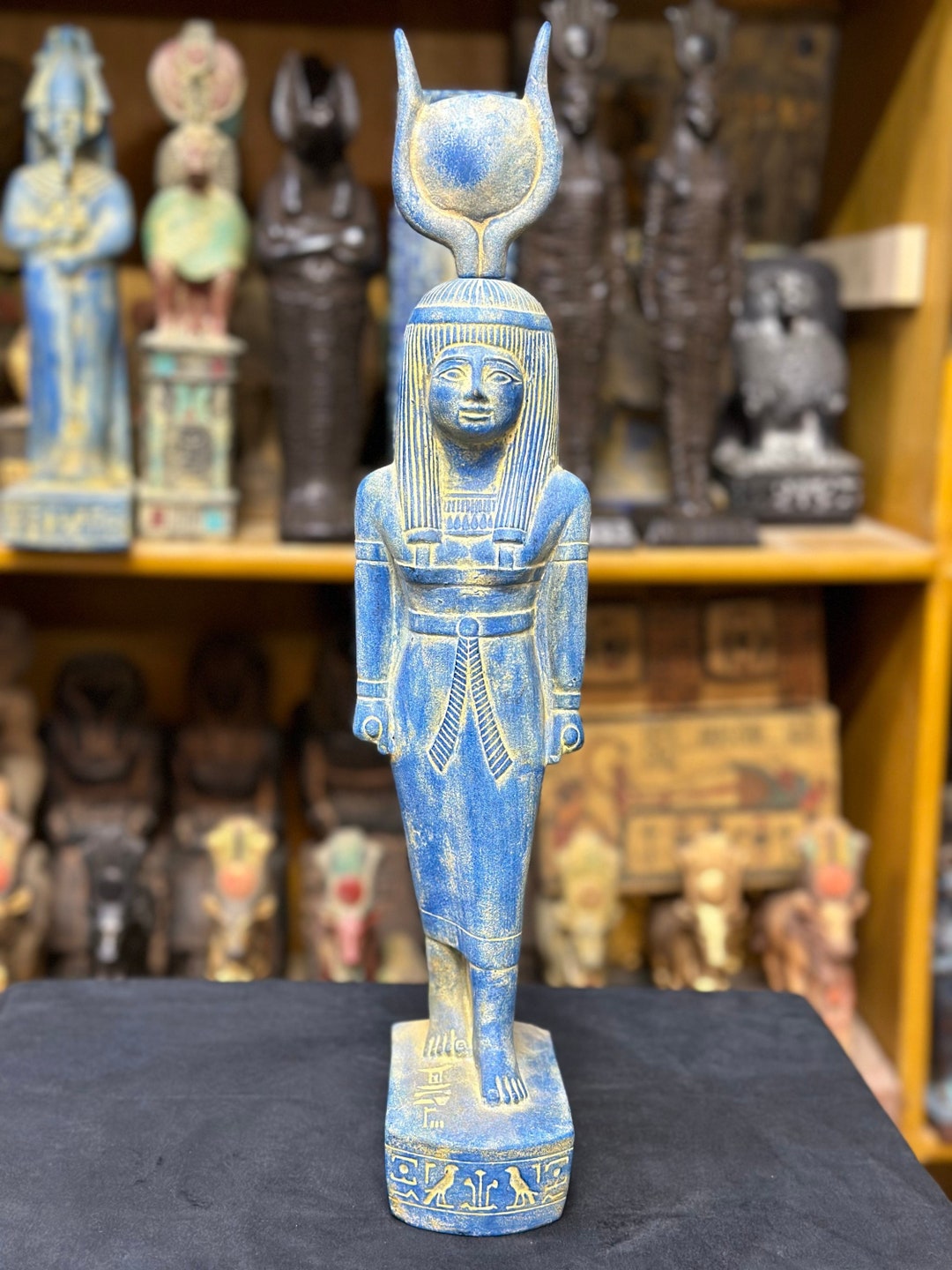 Handcrafted Hathor Statue, Egyptian Goddess of Love and Beauty - Etsy