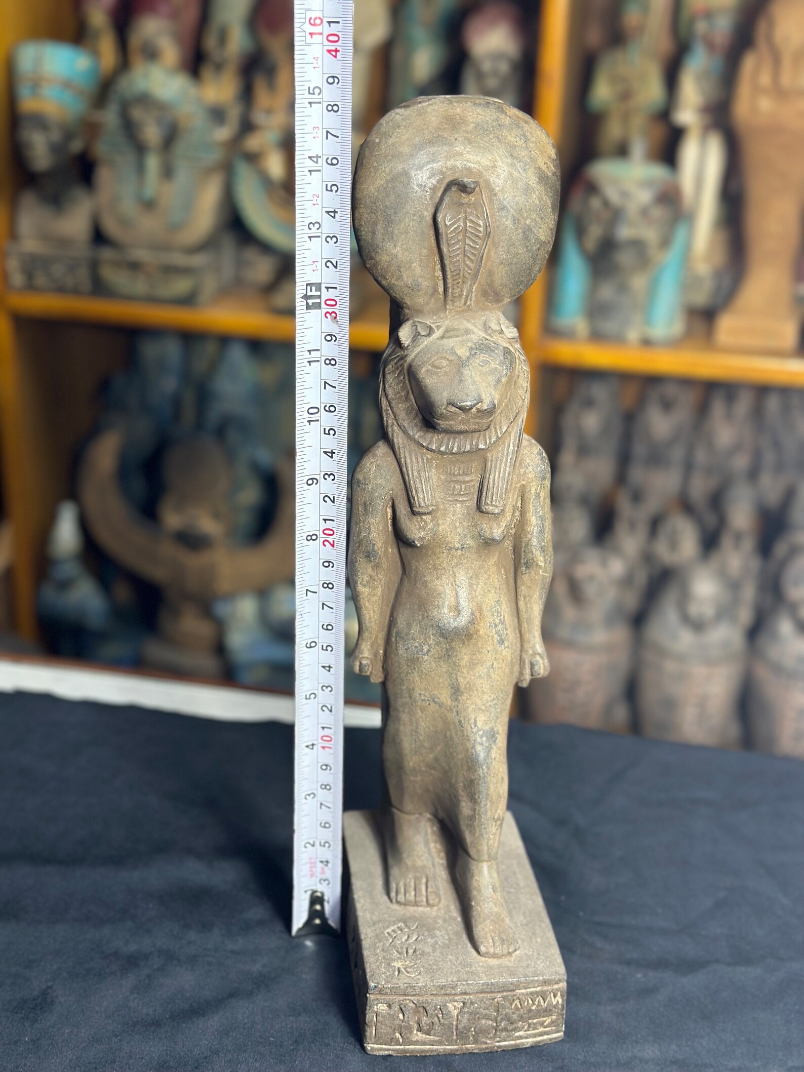 Hand Carved Basalt Stone Sekhmet Statue – Egyptian Goddess of War - Etsy