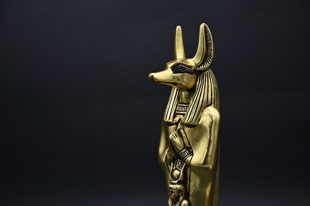 Handmade God Anubis Statue, Egyptian Antique Decor, Hand Carved - Etsy