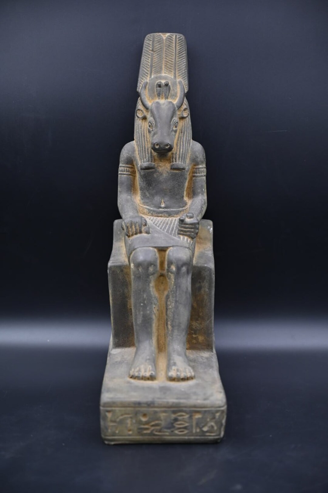 Vintage Montu Statue, Egyptian God of War, Bull-headed Replica - Etsy