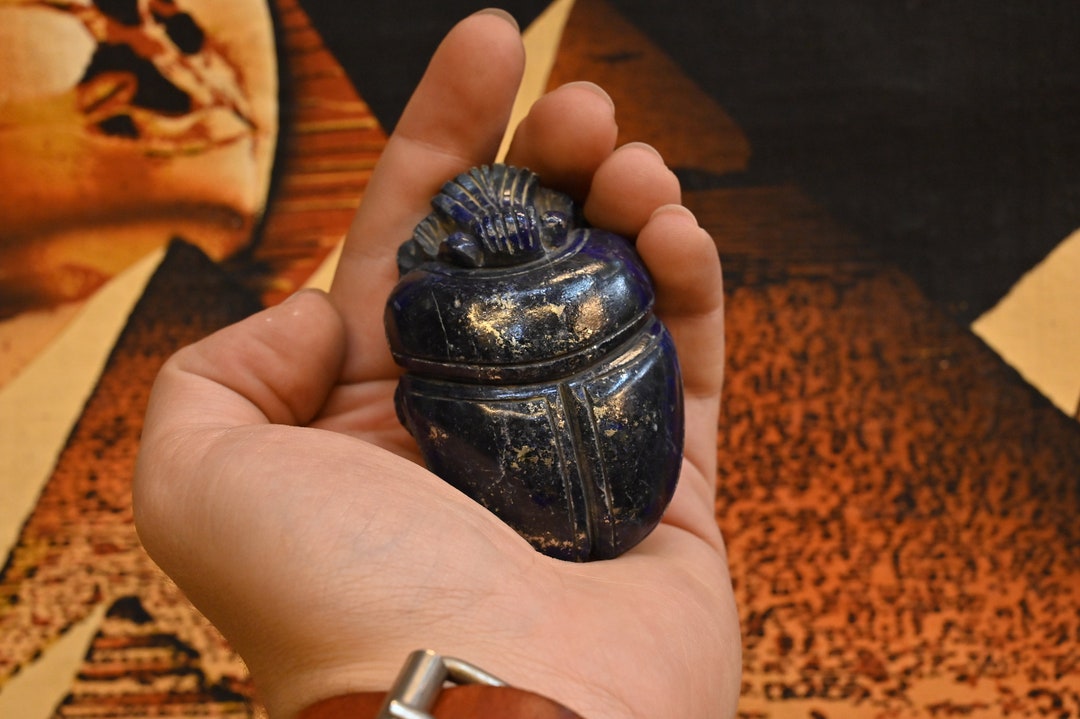 Hand-carved Lapis Lazuli Scarab, Egyptian Antiquity - Etsy