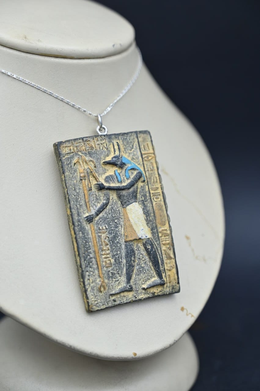 Amulet of Anubis, God of Afterlife and Mummification, Handmade Egyptian ...