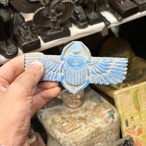 Pretty Blue Winged Scarab Symbol of Good Luck/protection-egyptian ...