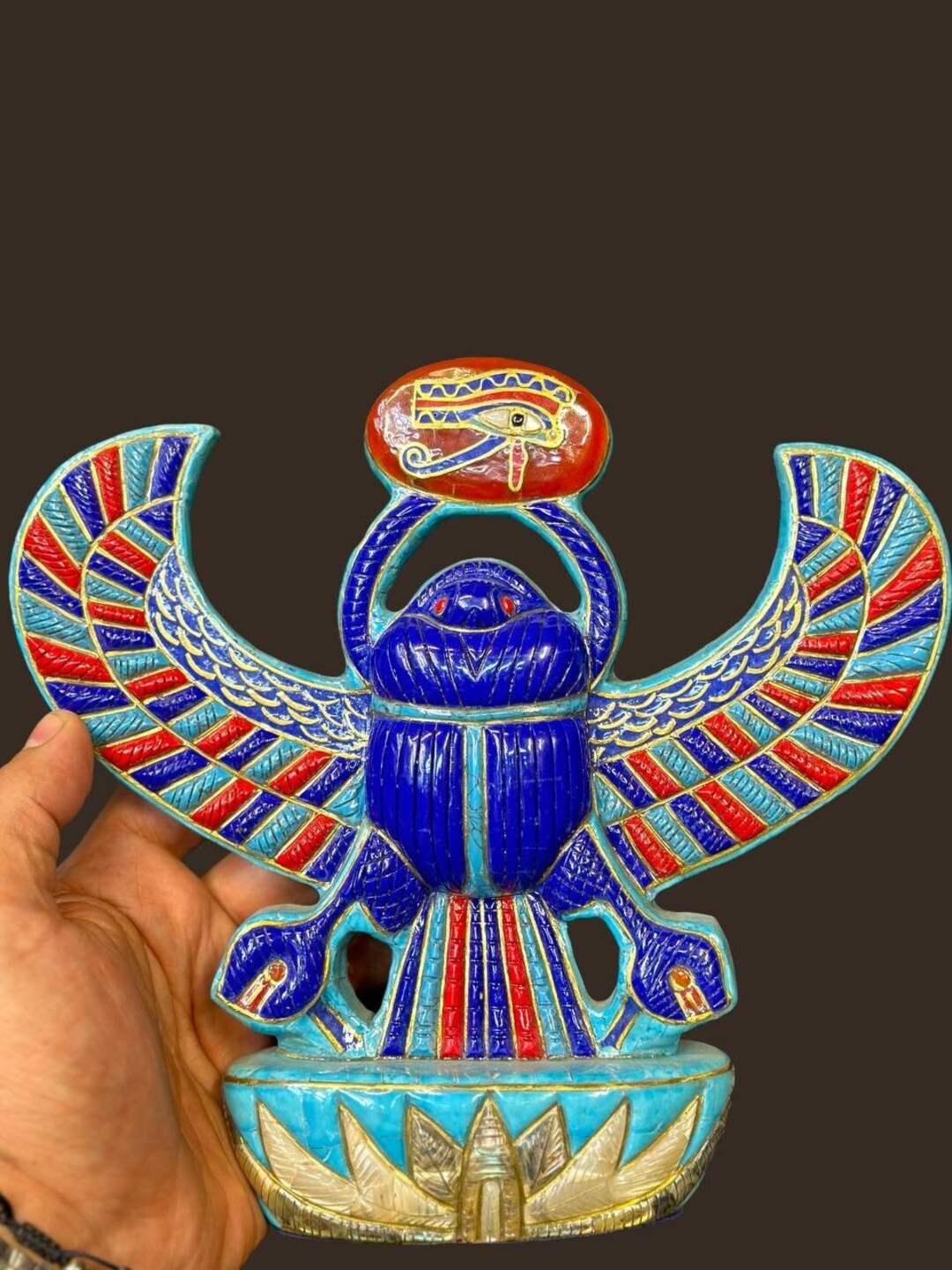 Egyptian Winged Scarab, Egyptian Winged Scarab With Sun Disk. - Etsy