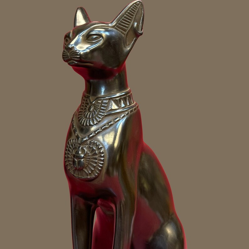 Pretty Statue of Bastet Egyptian Goddess of Protection Home Handcraft ...