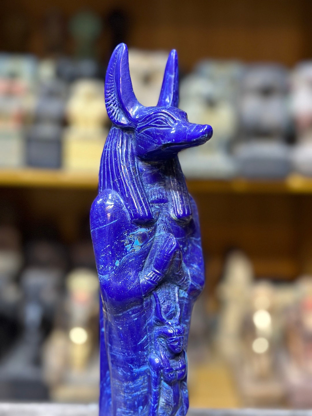 Blue Statue Anubis God-egyptian Mythology-mummification-protection ...
