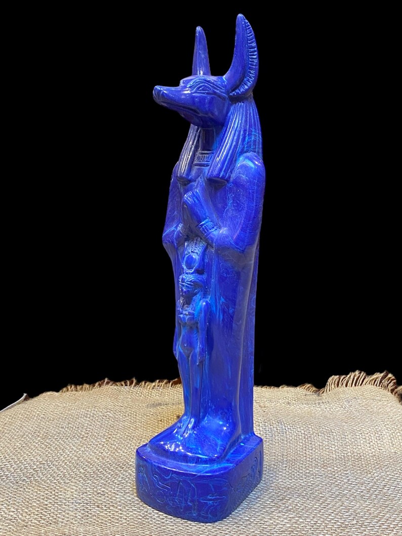 Blue Statue Anubis God-egyptian Mythology-mummification-protection ...