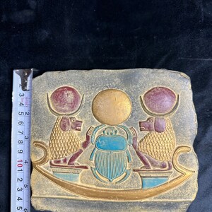 Relief-painting of the God Thoth and God Khepri-handmade-egyptian ...