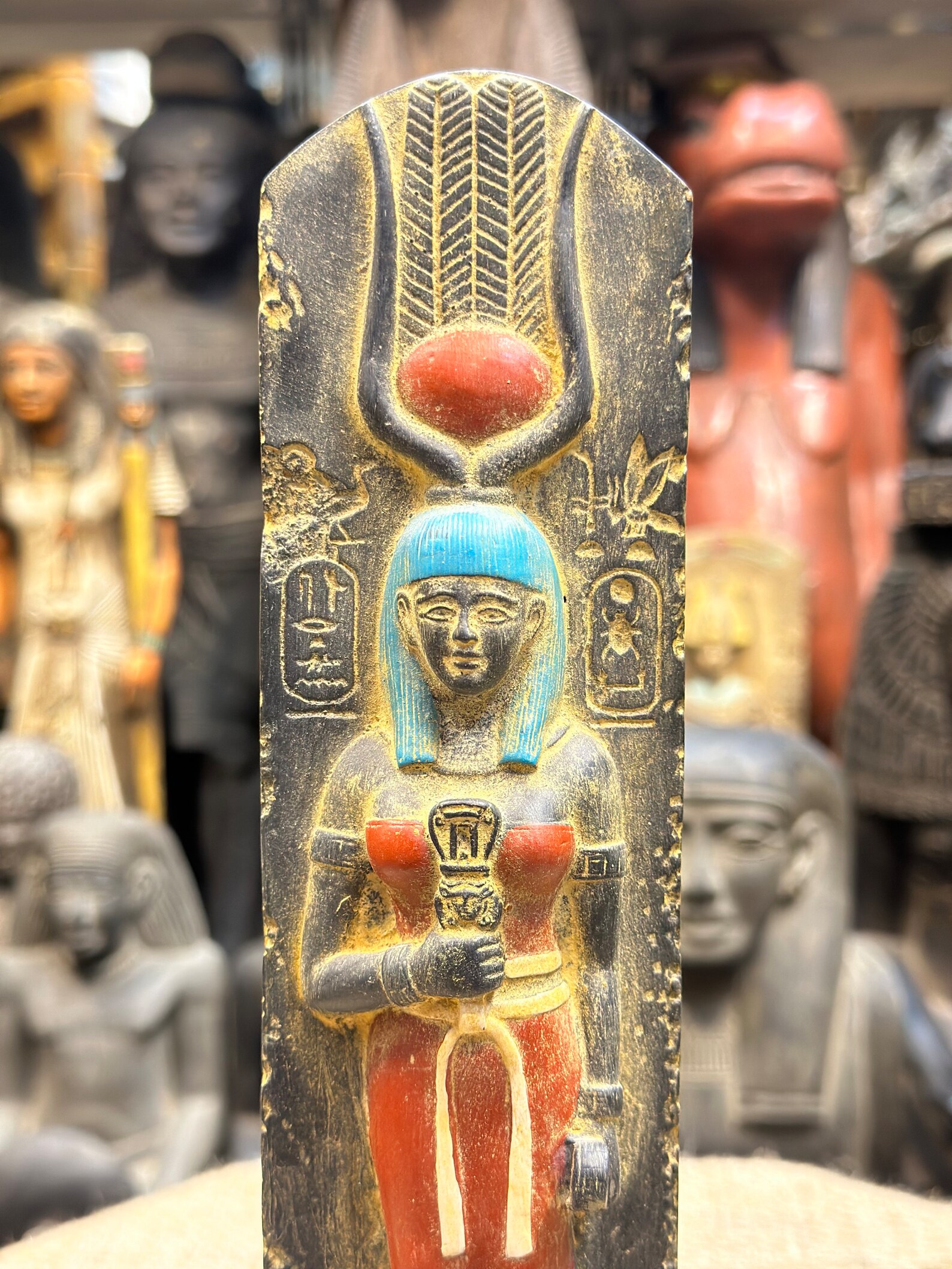 Hand-carved Hathor Statue, Ancient Egyptian Goddess of Love - Etsy